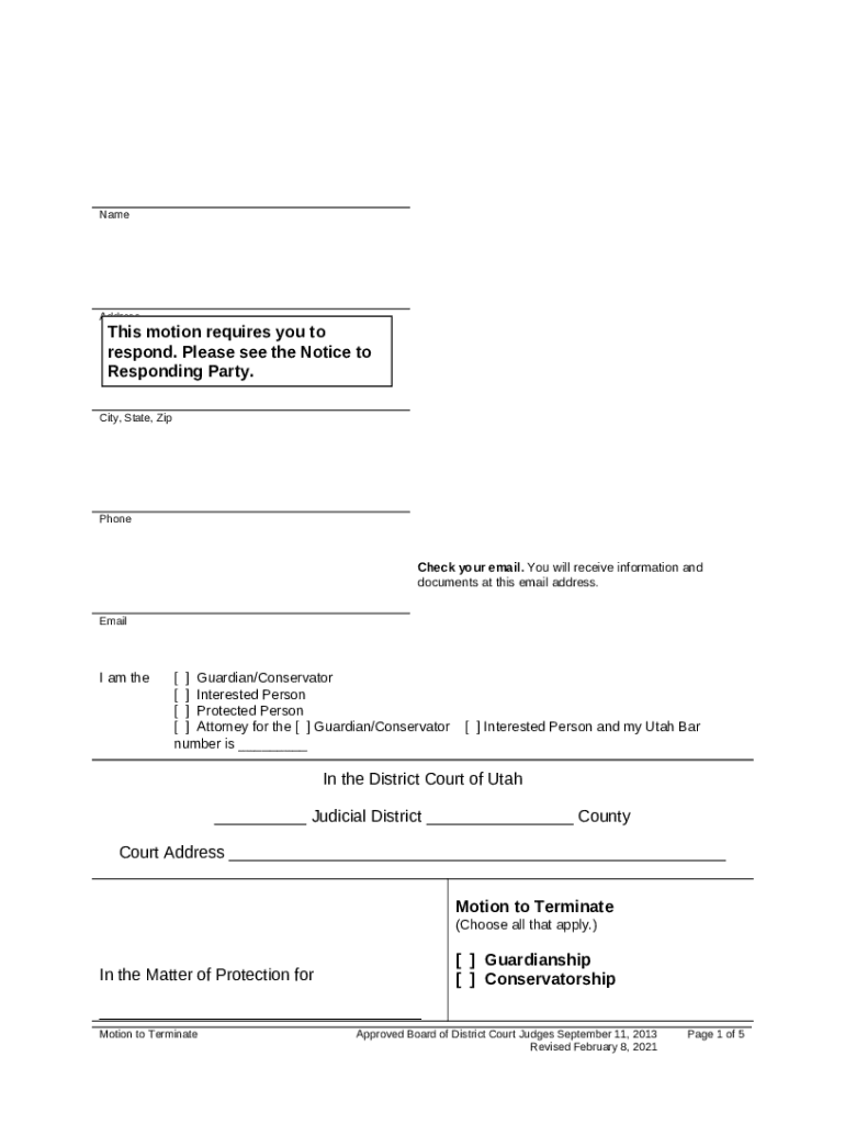Authority and Responsibilities of a Guardian - Utah Courts Doc Template | pdfFiller