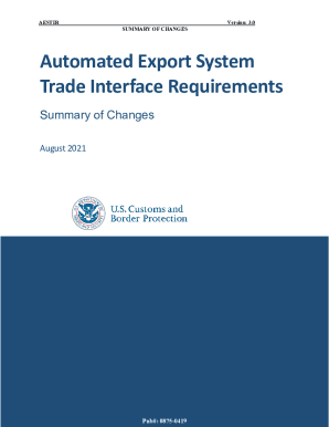 Fillable Online Summary of Changes - Customs and Border Protection Fax ...