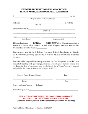 Fillable Online Landlord or Property Manager Authorization Form Fax ...