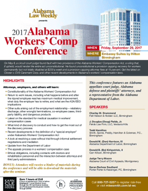Fillable Online Birmingham Workers' Compensation Claims - Alabama Fax ...