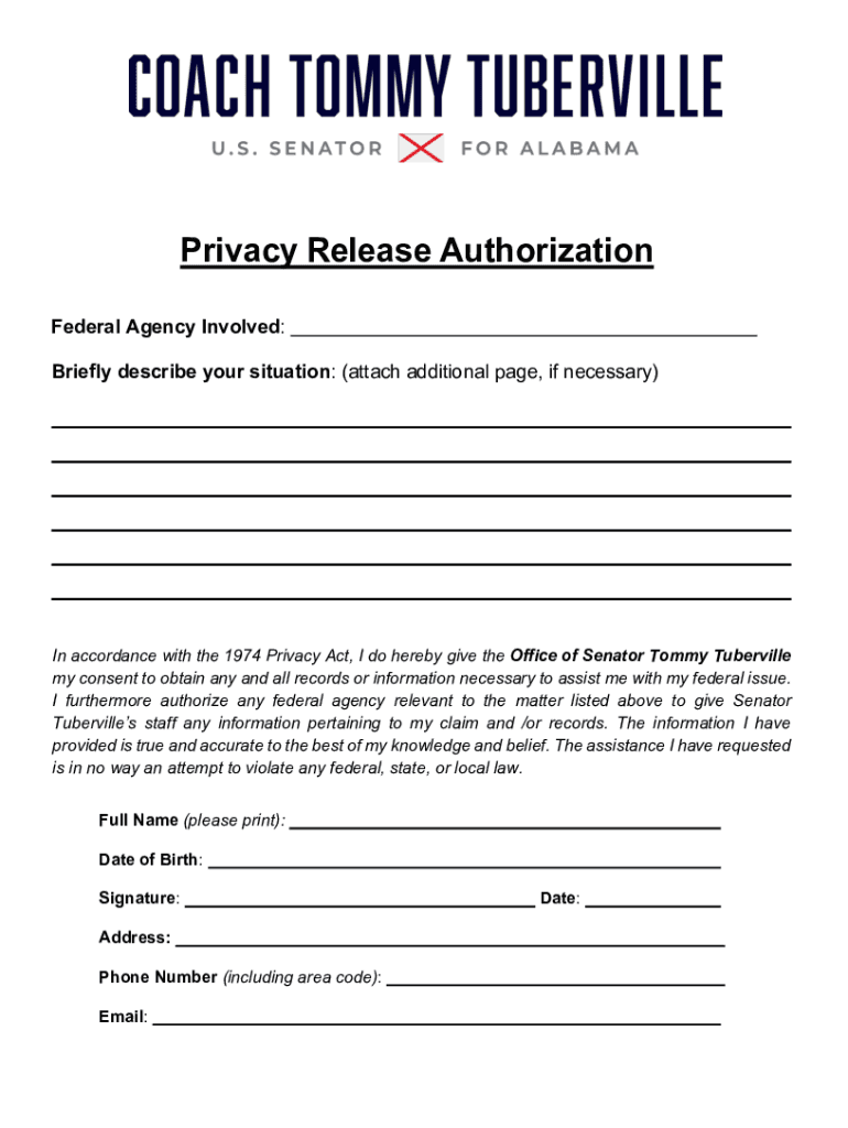 Fillable Online Office of US Senator Marco Rubio - Privacy Act Consent ...