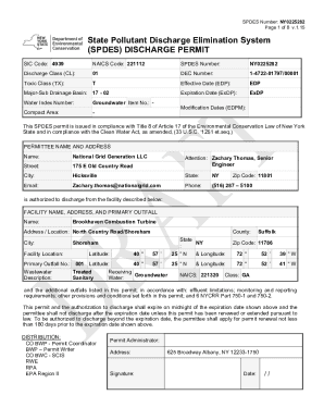Fillable Online Draft SPDES Permit 1-4722-01797/00001. A draft DEC ...