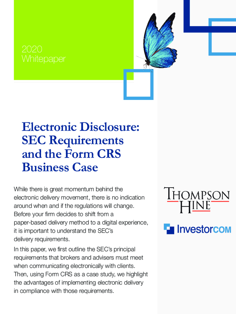 Fillable Online SEC Adopts New Disclosure Form CRS and Issues Official ...