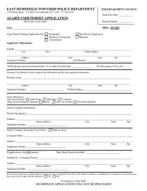 Fillable Online Police Forms - East Hempfield Township Fax Email Print ...