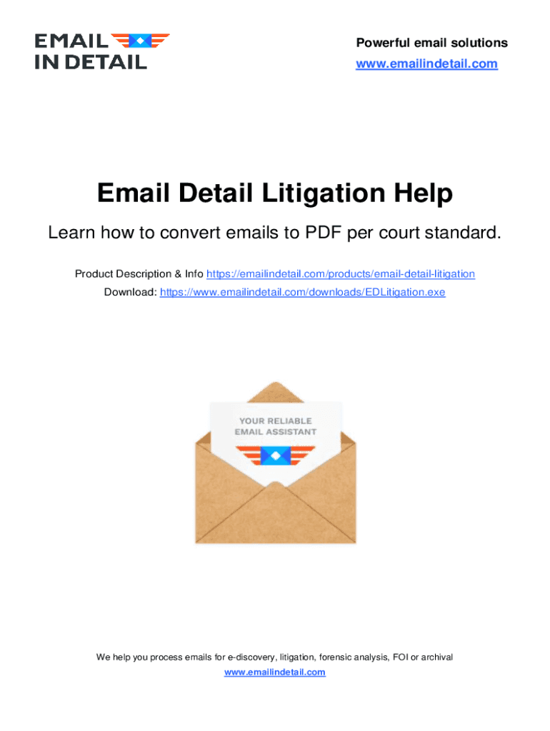Fillable Online Email to PDF, Email SolutionsEmail in Detail: view, archive ... Fax Email Print ...