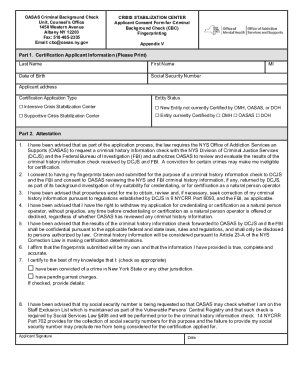 Fillable Online omh ny Applicant Consent Form for Fingerprinting for ...