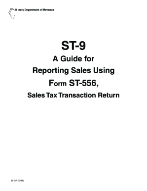 Fillable Online tax illinois ST-9 A Guide for Reporting Sales Using ...