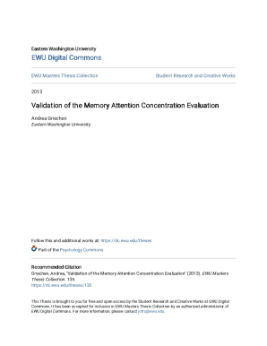 Fillable Online Validation of the Memory Attention Concentration ...
