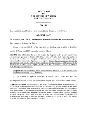 Fillable Online Local Laws of the City of New York - Growing Food ...