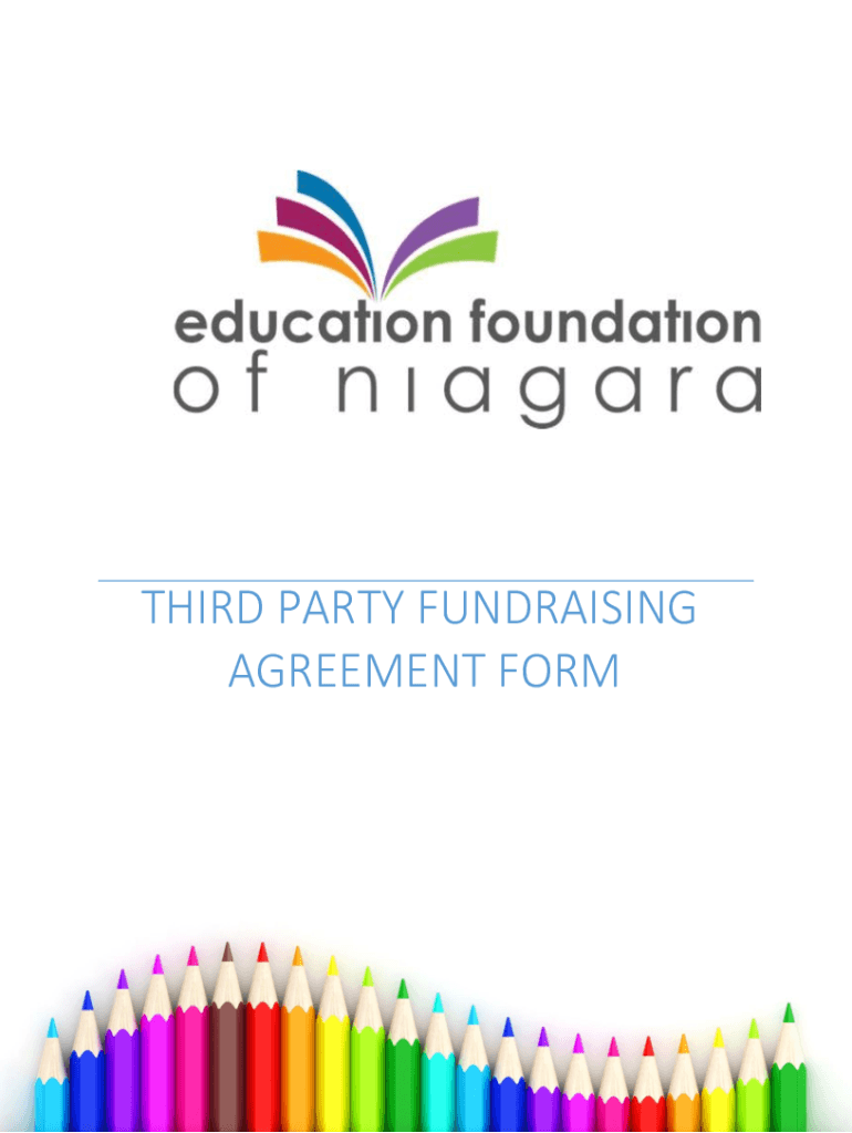 Fillable Online efnniagara dsbn THIRD PARTY FUNDRAISING AGREEMENT FORM ...