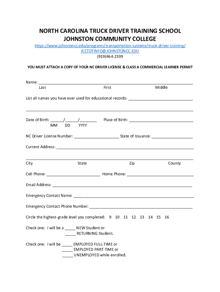 Fillable Online Truck Driver Training School Certificate Fax Email ...