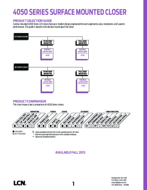 Fillable Online LCN 4050 Series Cut Sheet - AllegionUS Fax Email Print ...