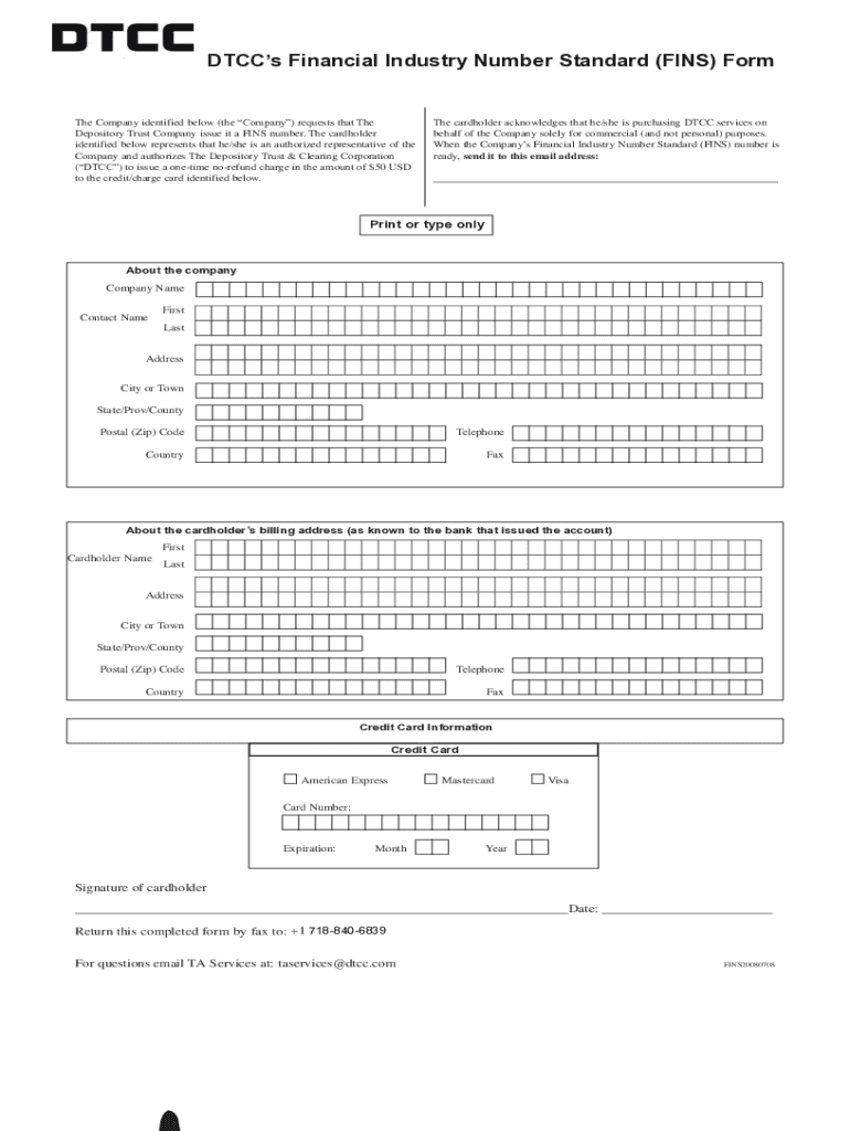 Fillable Online Dtcc Form - Fill Out and Sign Printable PDF Template ...