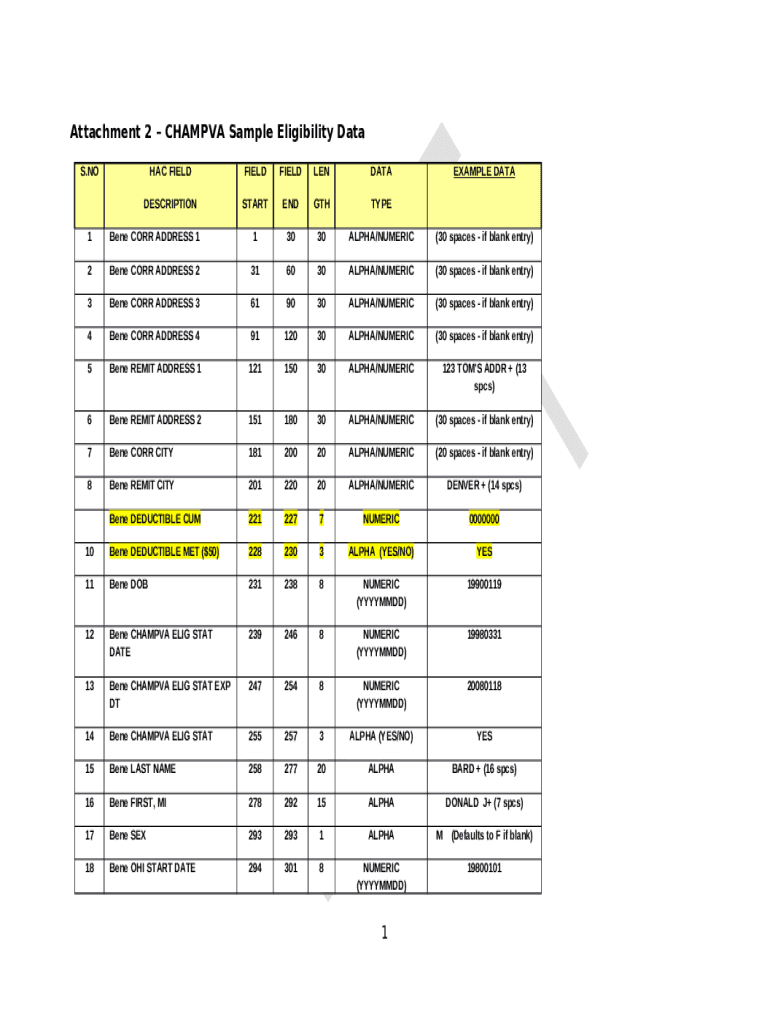 Attachment 2 - CHAMPVA FY21 Eligibility Sample Data.docx Doc Template ...