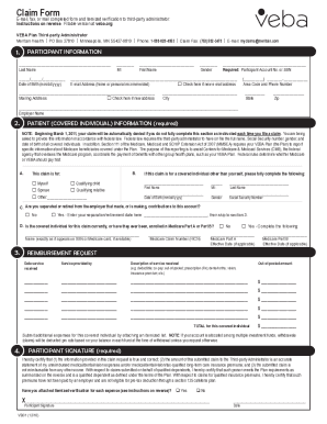 Fillable Online Veba claim form: Fill out & sign online - DocHub Fax ...