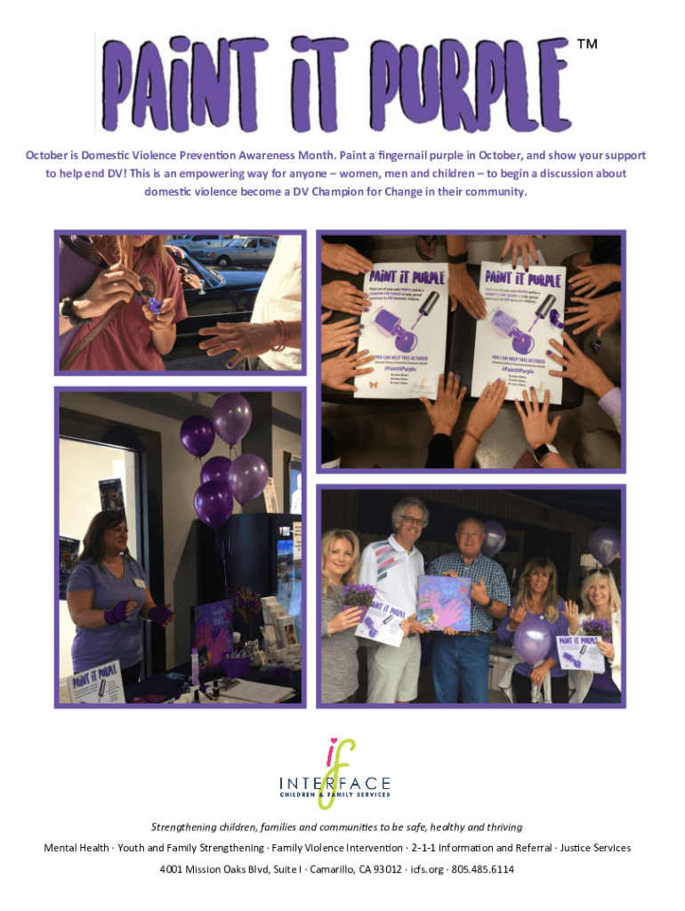 Fillable Online What is Paint it Purple - Interface Children & Family ...