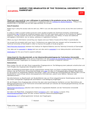 Fillable Online SURVEY FOR GRADUATES OF THE TECHNICAL UNIVERSITY OF ...