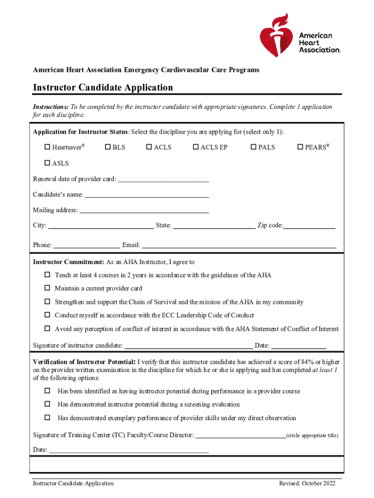Fillable Online 2018-2023 Form AHA Instructor Monitor Tool Fill Online ...