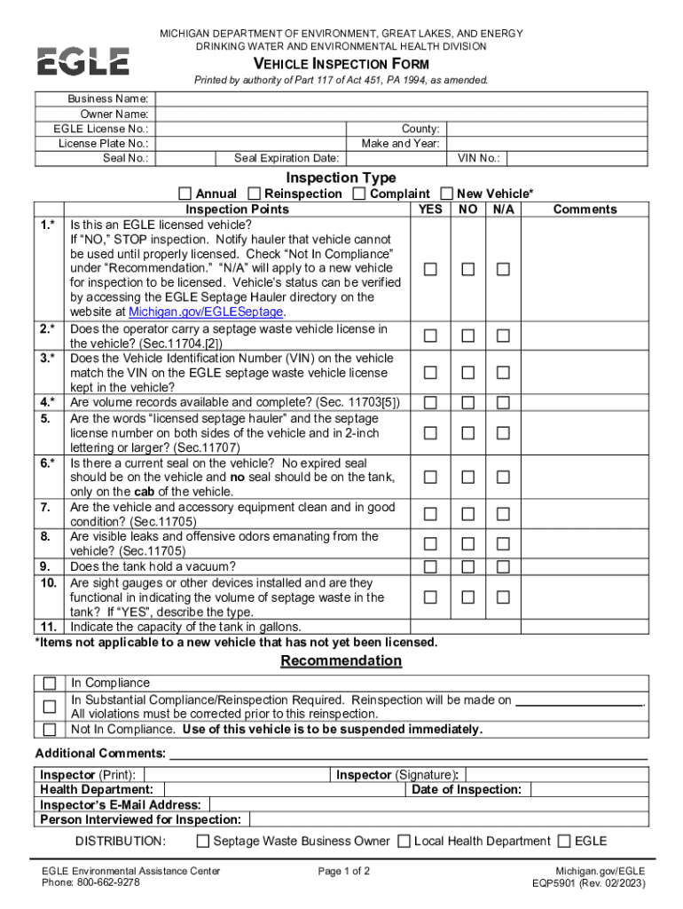 Fillable Online Vehicle Inspection Form. Vehicle Inspection Form Fax ...