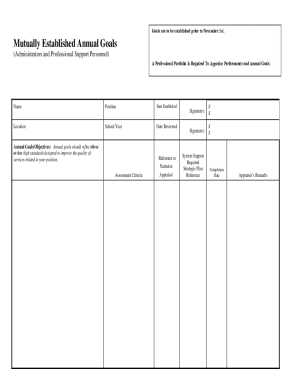 Fillable Online Mutual Goals Form.doc Fax Email Print - pdfFiller
