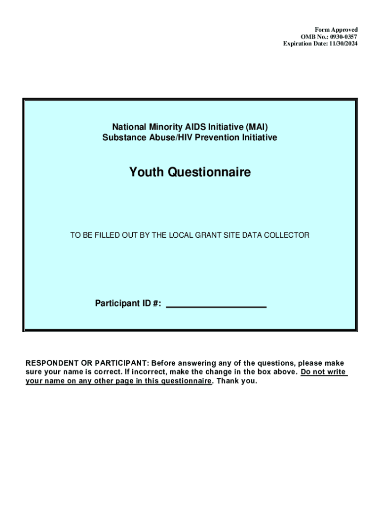 Fillable Online MAI Youth Questionnaire. The MAI questionnaire for ...
