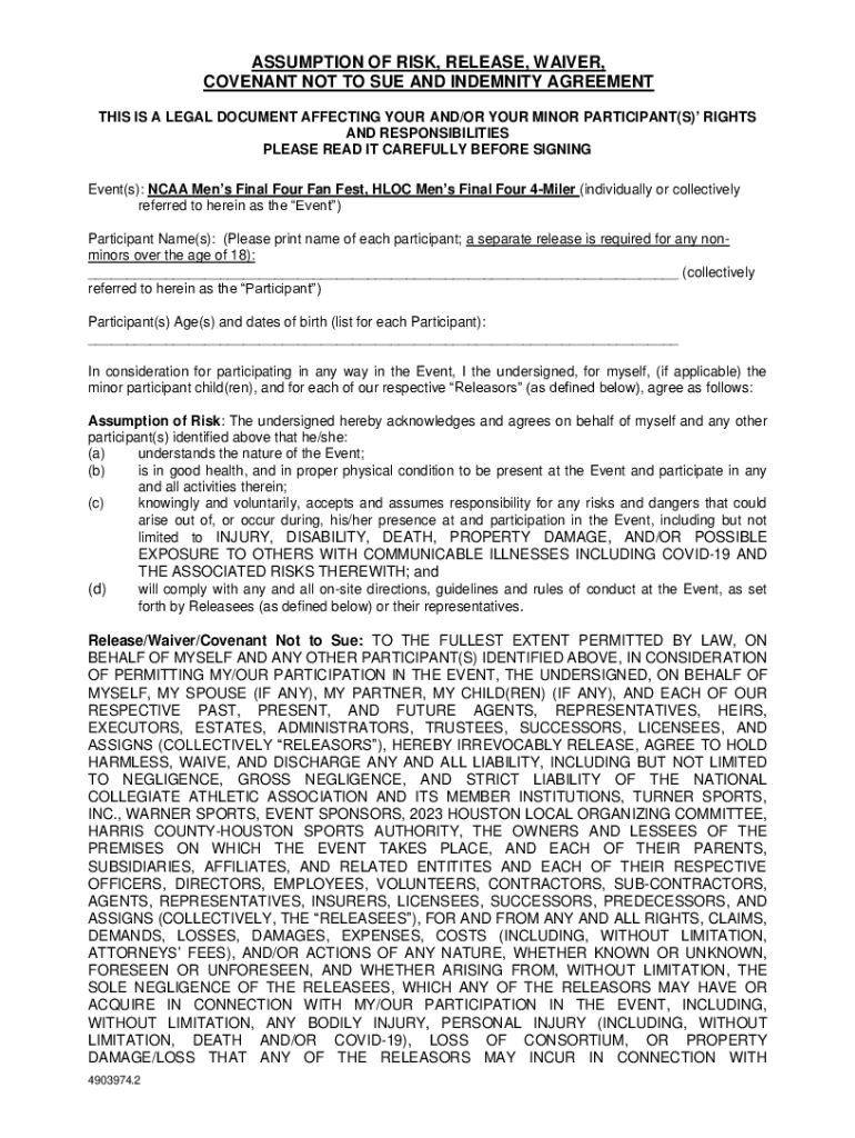 Fillable Online Senior Rider Release & Waiver of Liability and ...