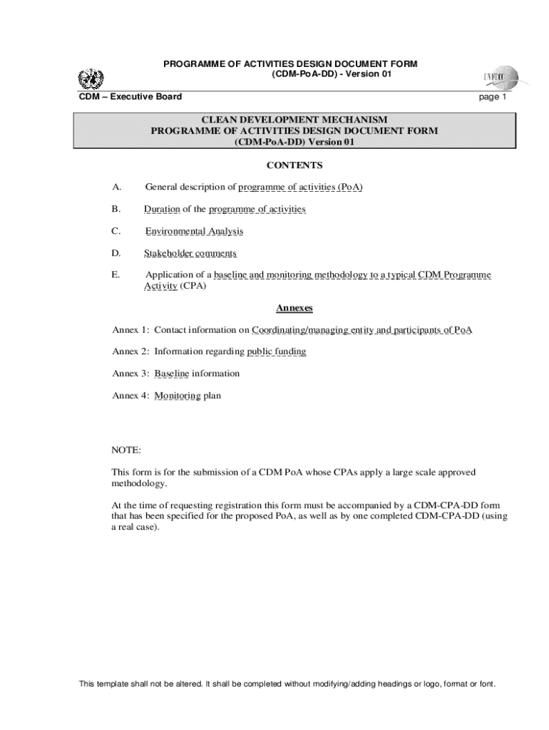 Fillable Online carboncheck co The Project design document (CDM-PDD)Climate Change Fax Email ...