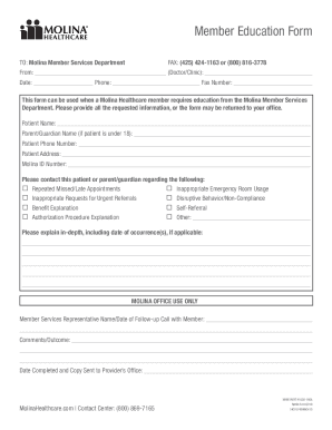 Fillable Online Member Education Form. Member Education Form Fax Email Print - pdfFiller