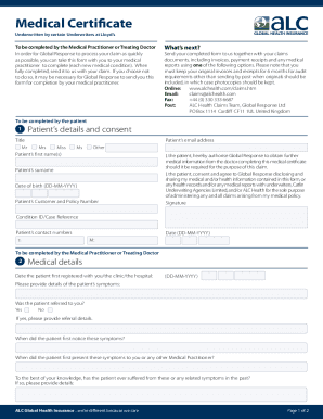 Fillable Online Telehealth Doctor's Certificate Form Instructions - Gov ...