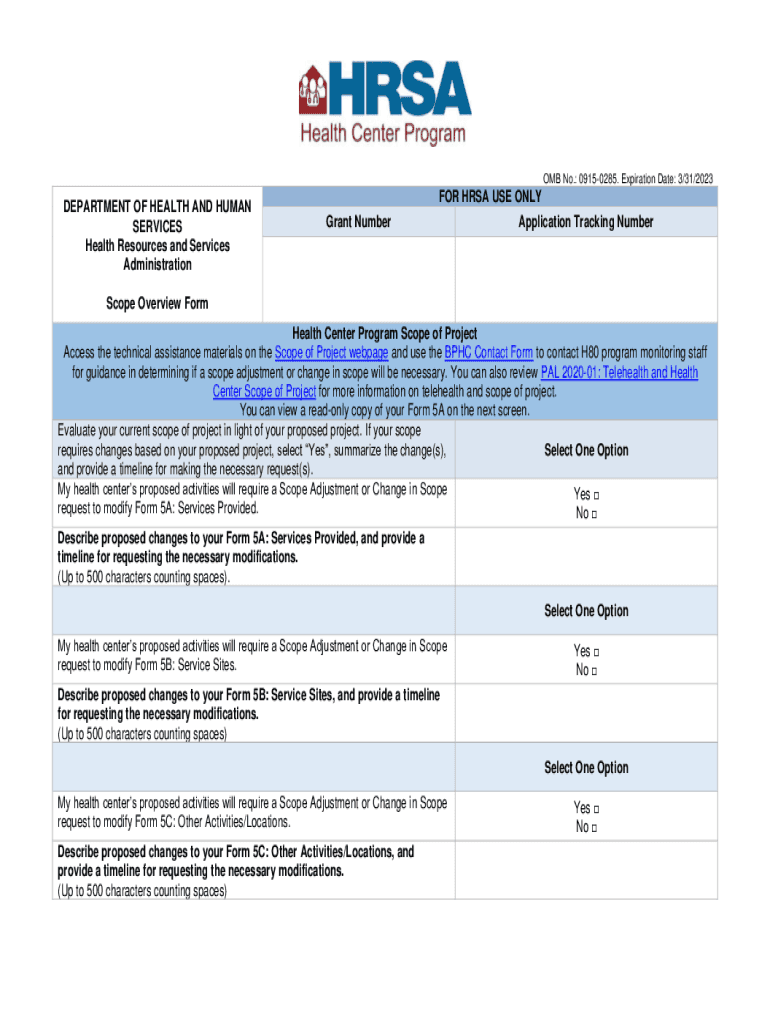 Fillable Online bphc hrsa The Health Center Program Application Forms ...