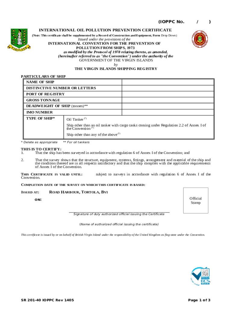 Part A Chapter 12 - Oil Pollution Prevention Certificate - GOV.UK Doc ...