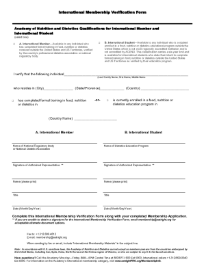Fillable Online International Membership Verification Form ...