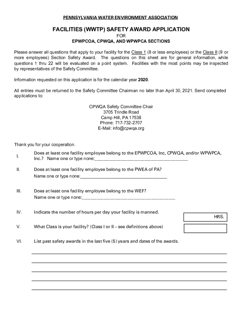 Fillable Online Eastern PA Water Pollution Control Operators Association Fax Email Print - pdfFiller