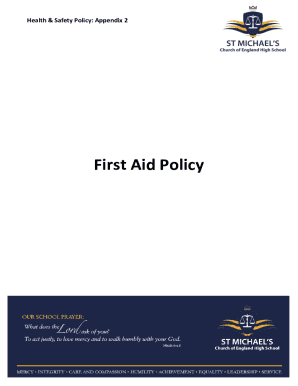 Fillable Online st-michaels sandwell sch First Aid Policy - St Michael ...