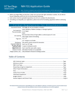 Fillable Online grad ucsd Template for NIH Grant Application Fax Email ...