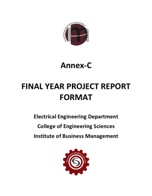 Fillable Online Annex-C FINAL YEAR PROJECT REPORT FORMAT Fax Email ...