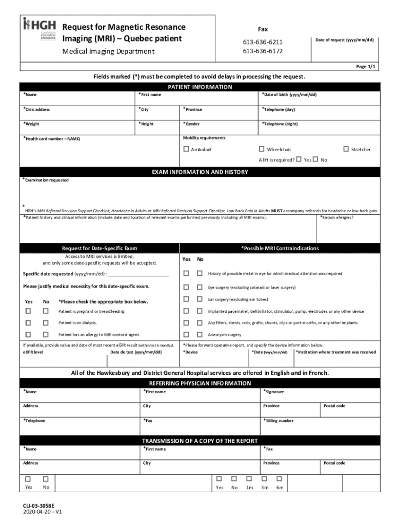Fillable Online Rectify information request - Qubec Health Record Fax Email Print - pdfFiller