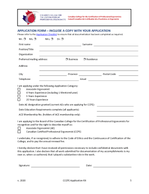 Fillable Online cccpe certification application information and ...