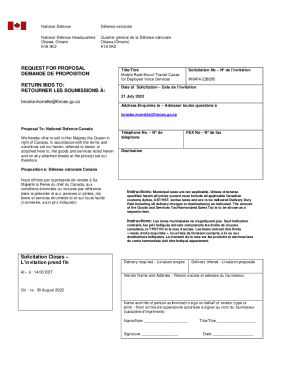 Fillable Online RETOURNER LES SOUMISSIONS : K1A 0S Solicitation ... Fax ...