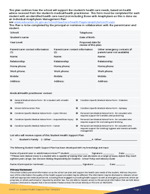 Fillable Online 1. The 4 stages of developing a Student Health Support ...