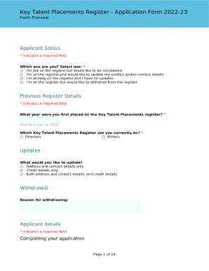 Fillable Online Professional Attachments Register - Application Form ...