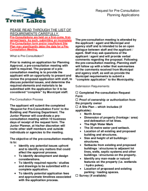 Fillable Online Request for Pre-Consultation Planning Applications ...
