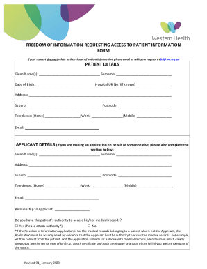 Fillable Online Making a Request under the Freedom of Information Act ...