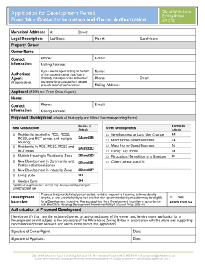 Fillable Online Form 1A - Owner Authorization Fax Email Print - pdfFiller