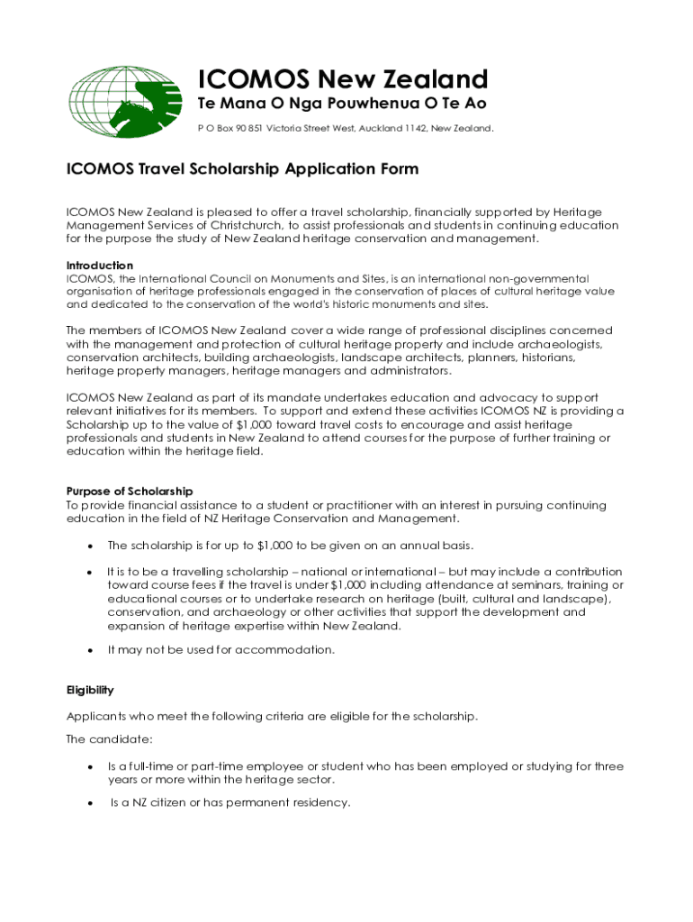 Fillable Online icomos org ICOMOS New Zealand NEWS - Te kawerongo hiko o te mana o nga ... Fax ...
