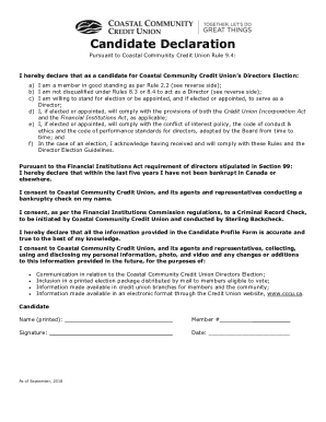 Fillable Online Director Candidate Nominations Form Fax Email Print - pdfFiller