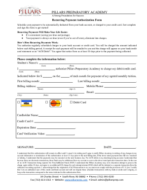 Fillable Online CC Recurring CC Authorization Form.docx - Pillars ...