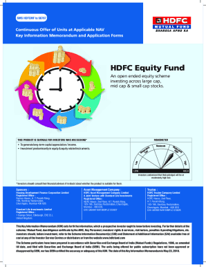 Fillable Online HDFC Large and Mid Cap Fund - Regular - Growth 194.703 ...