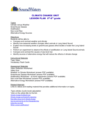 Fillable Online Lesson PlanGlobal Climate Change and Sea Level Rise Fax ...