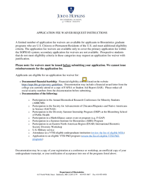 Fillable Online APPLICATION FEES AND FEE WAIVER REQUEST ... Fax Email ...